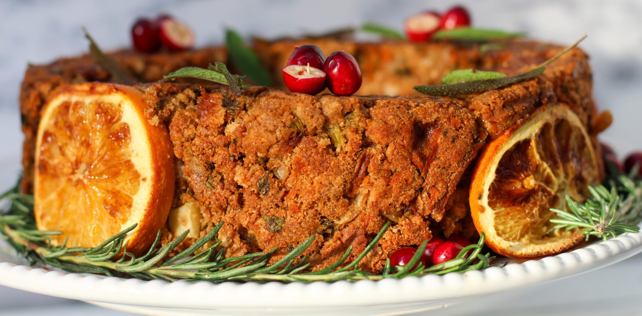 Festive Holiday Stuffing Wreath by Susan Cooks Vegan