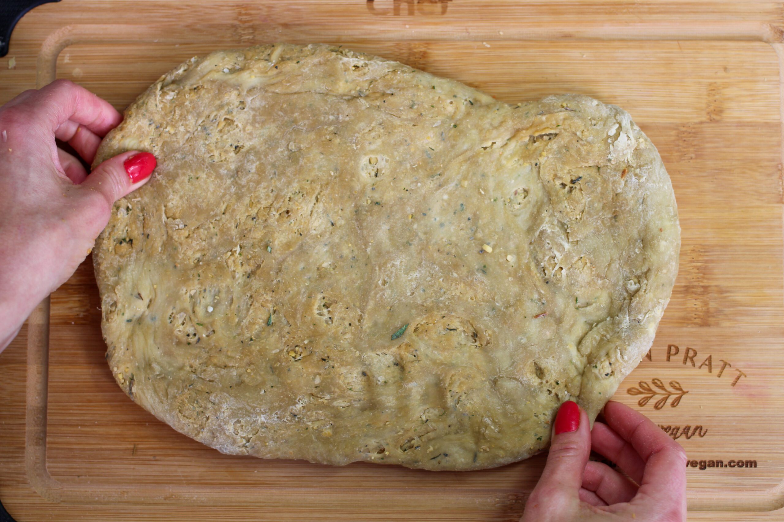 How To Make a Seitan "Turkey" Stuffing Roast - Susan Cooks Vegan
