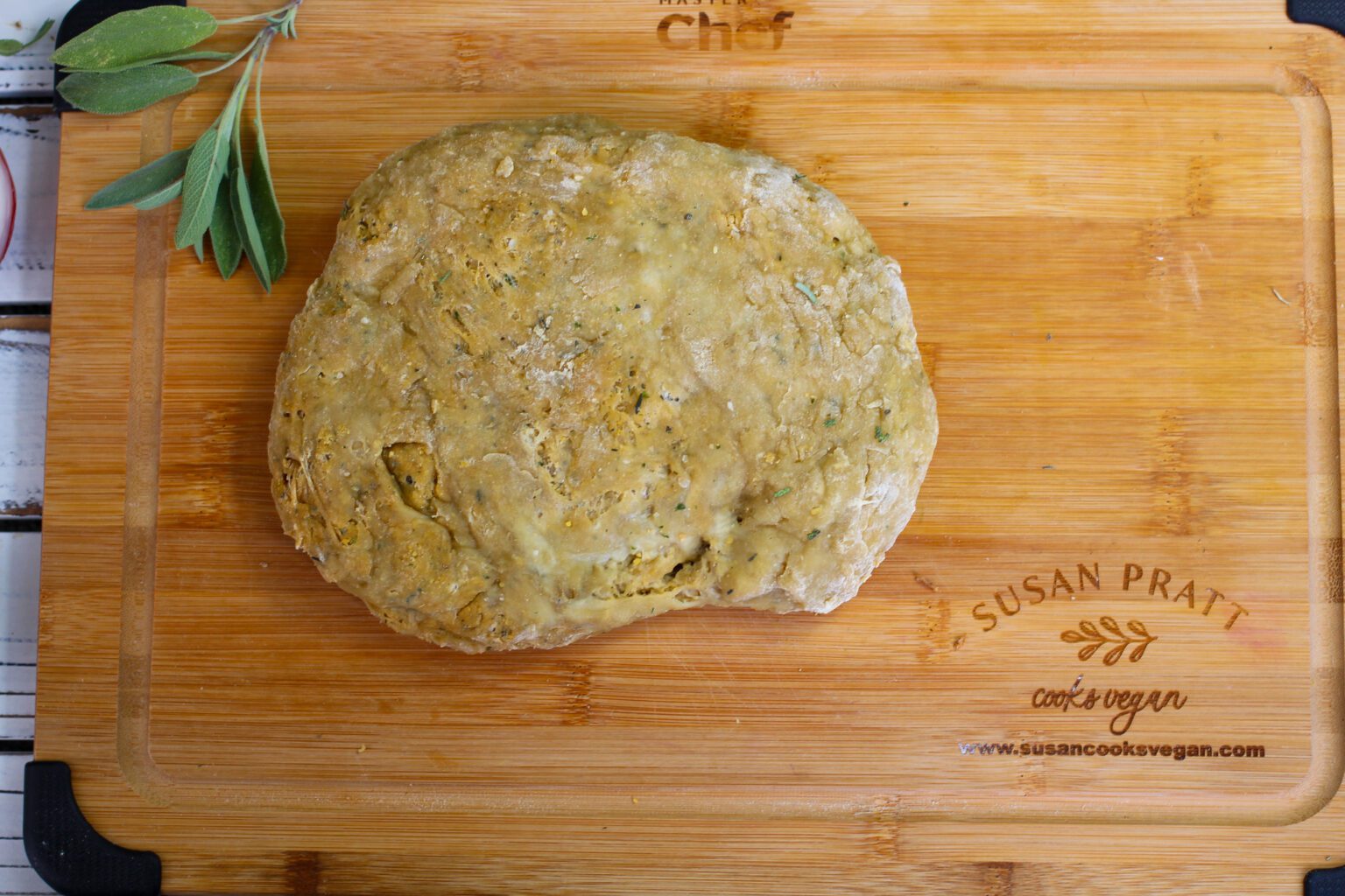 How To Make a Seitan "Turkey" Stuffing Roast - Susan Cooks Vegan