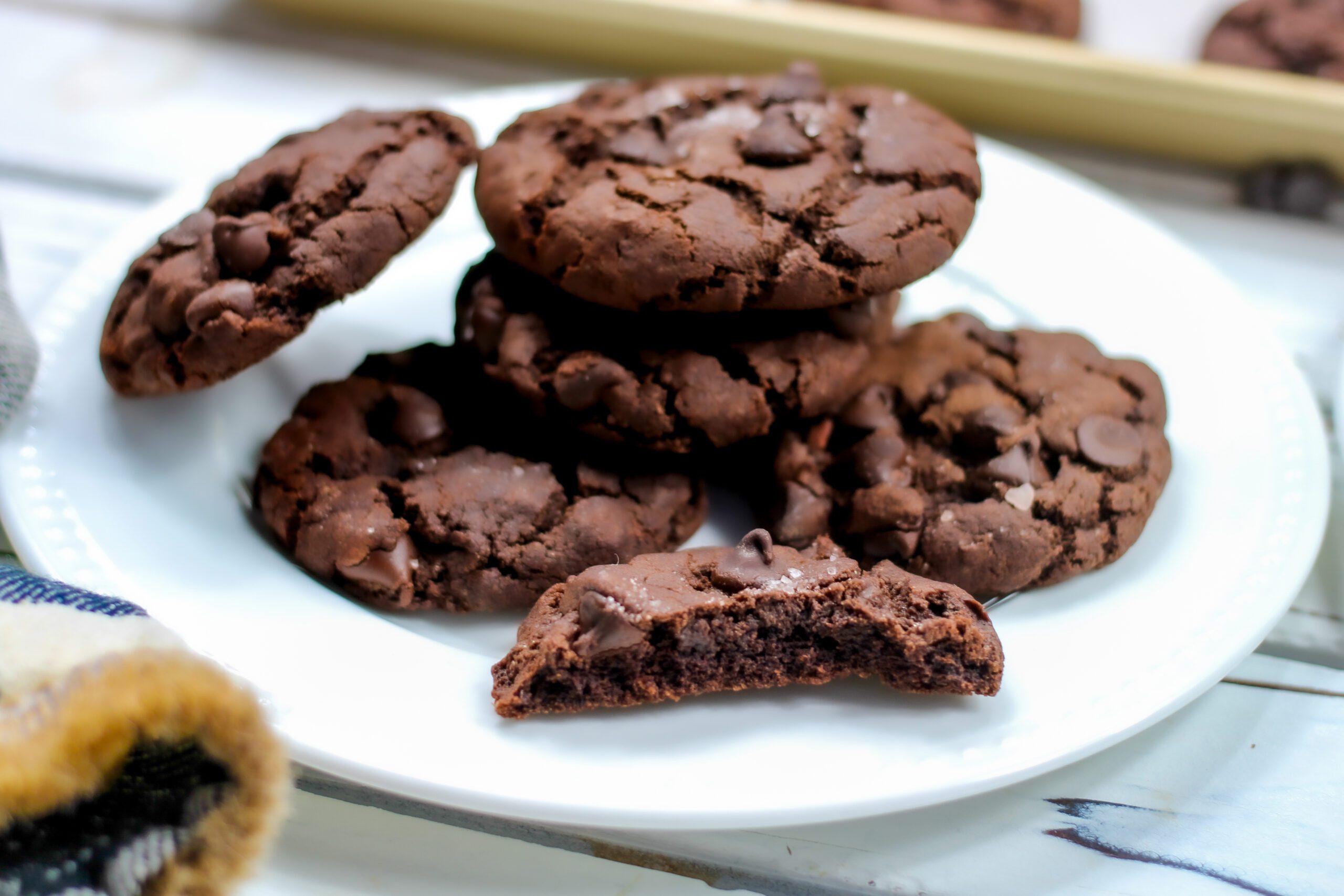 Let's Make Double Fudge Cookies with Sea Salt { Vegan } - Susan Cooks Vegan
